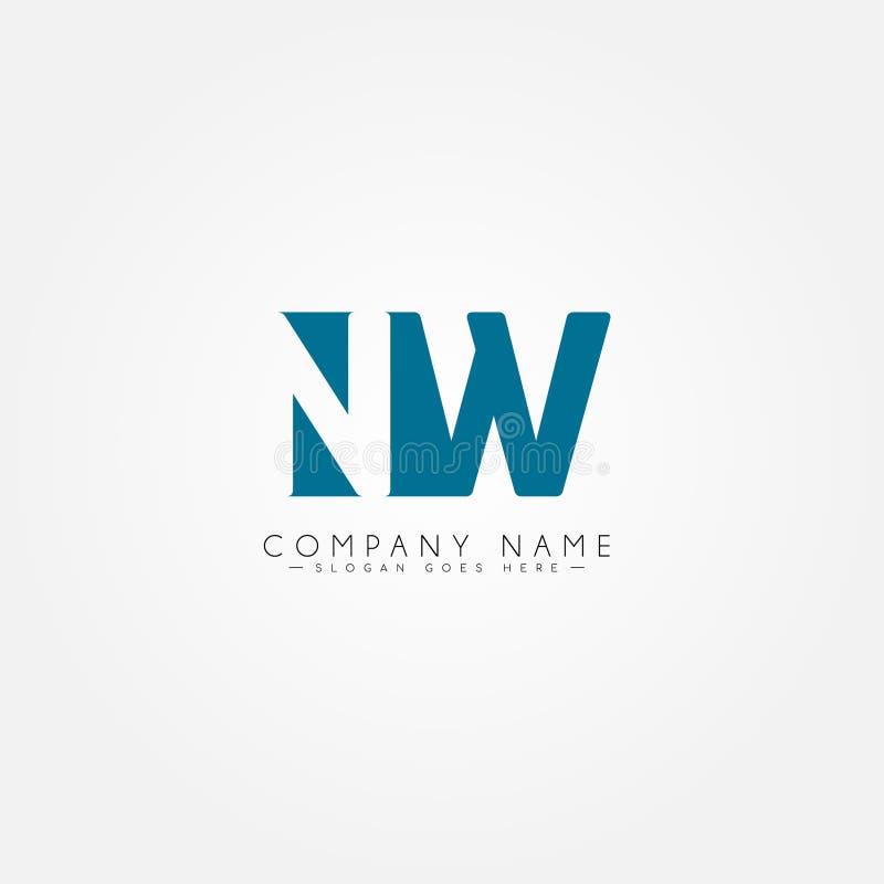 Initial Letter NW Logo - Simple Business Logo Stock Vector ...