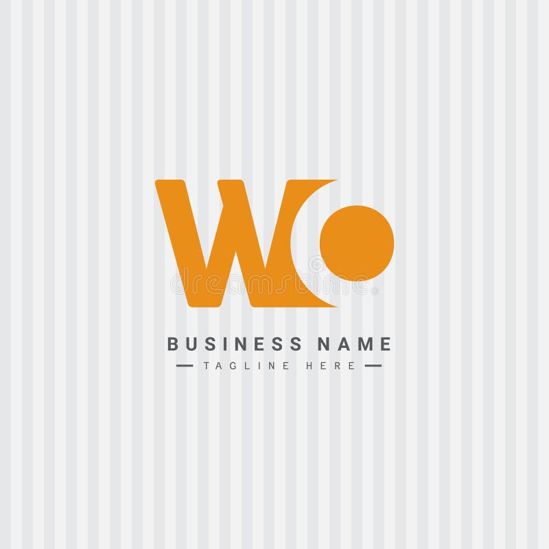 Initial Letter WO Logo - Simple Business Logo Stock Vector ...