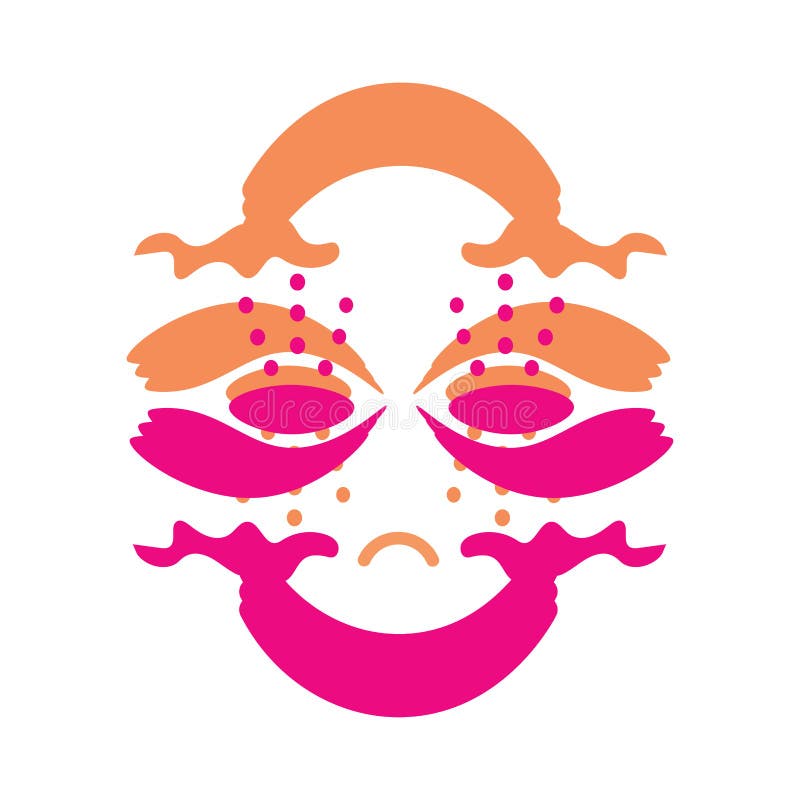 Abstract Face Clothing Line Stock Vector - Illustration of apparel ...