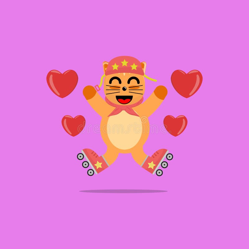 Cat Roller Skates Stock Illustrations – 87 Cat Roller Skates Stock ...
