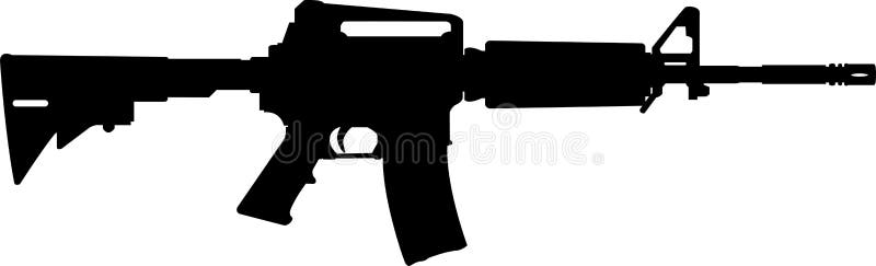 M16 Rifle Isolated White Background Stock Illustrations – 250 M16 Rifle ...
