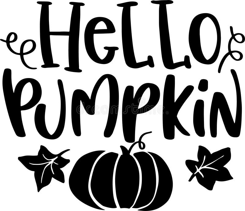 Hello pumpkin stock vector. Illustration of harvest - 254632812