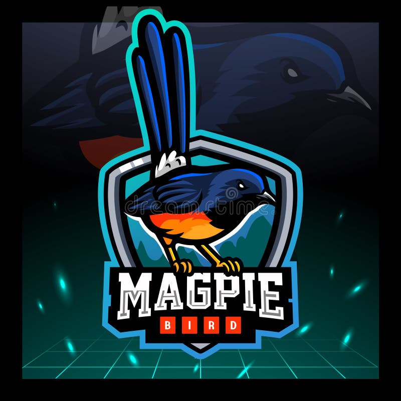 Magpie Bird Mascot. Esport Logo Design Stock Vector - Illustration of ...