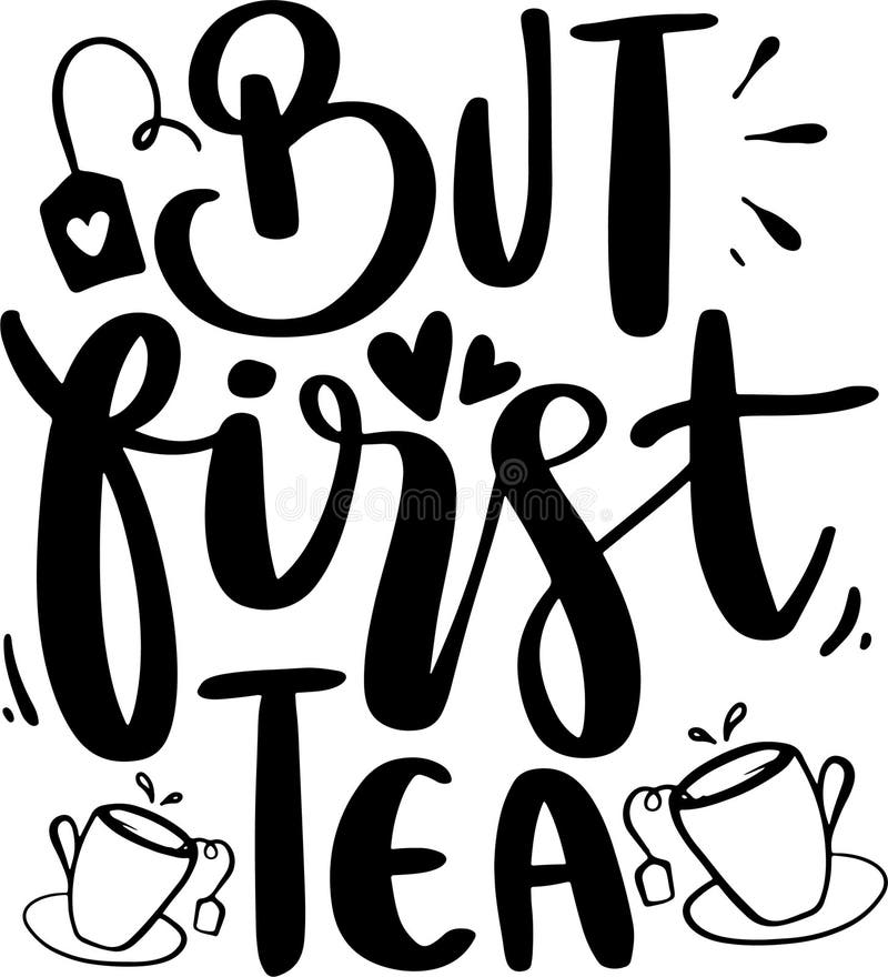 It`s Tea Time stock vector. Illustration of decorative - 222944634