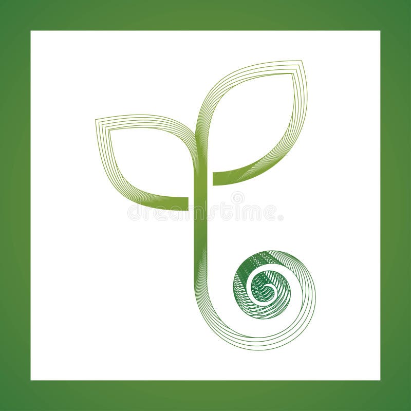 Planting Seed Sprout in Ground. Symbol Grow Sapling. Green Fresh Plant ...