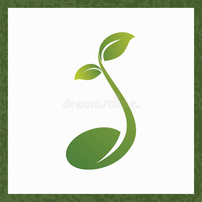 Planting Seed Sprout in Ground. Symbol Grow Sapling. Green Fresh Plant ...
