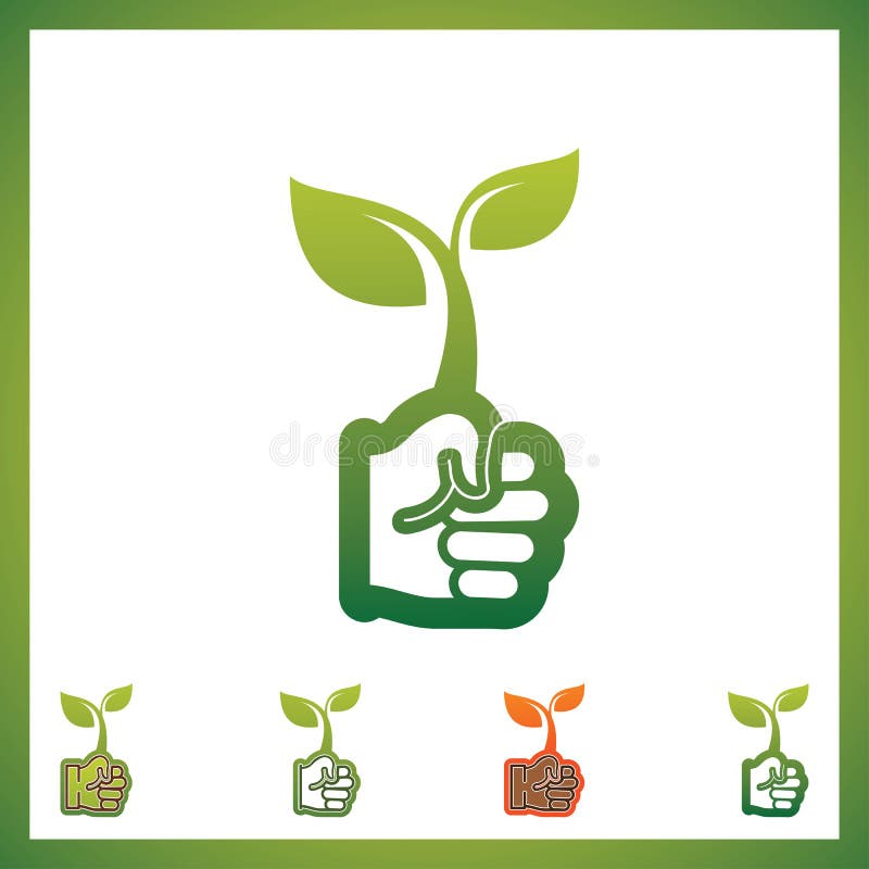 Planting Seed Sprout in Ground. Symbol Grow Sapling. Green Fresh Plant ...