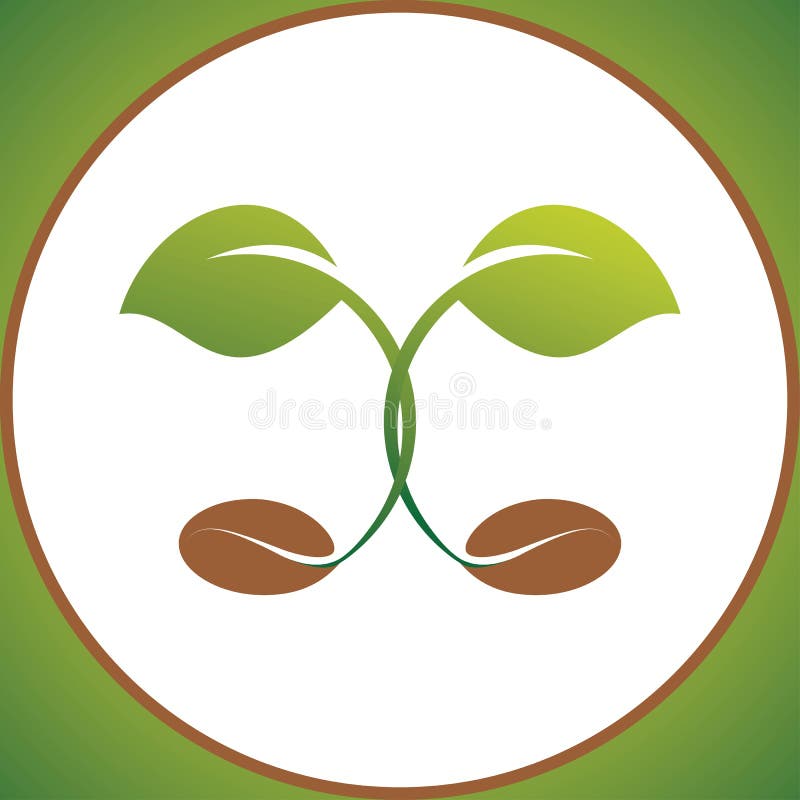 Planting Seed Sprout in Ground. Symbol Grow Sapling. Green Fresh Plant ...