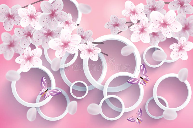 3D Illustration of Beautiful Pink Flowers 3d Background 3D Wallpaper ...