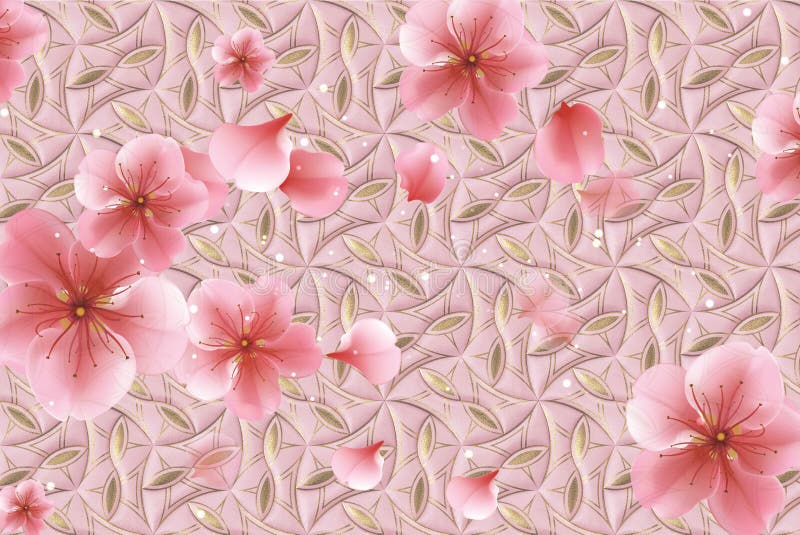 3D Illustration of Beautiful Pink Flowers 3d Background 3D Wallpaper ...