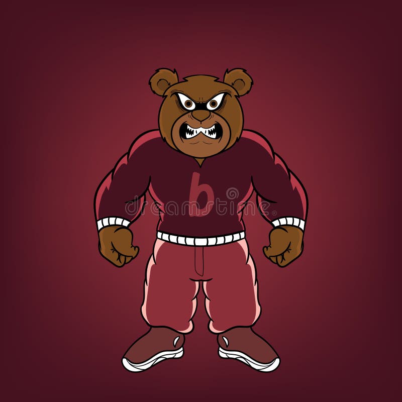 Angry Bear Face Illustration Mascot Logo Stock Vector - Illustration of ...