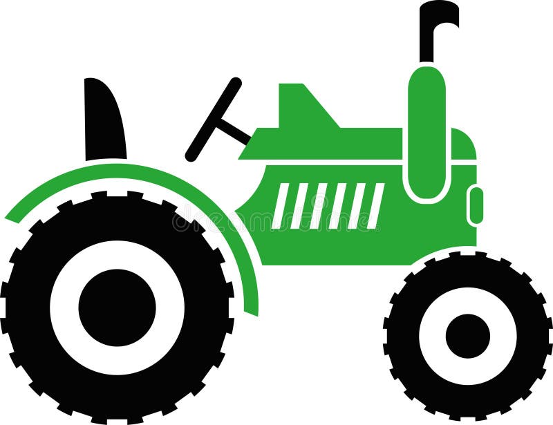 Farm Tractor Green Color Image with Eps Vector Stock Vector ...
