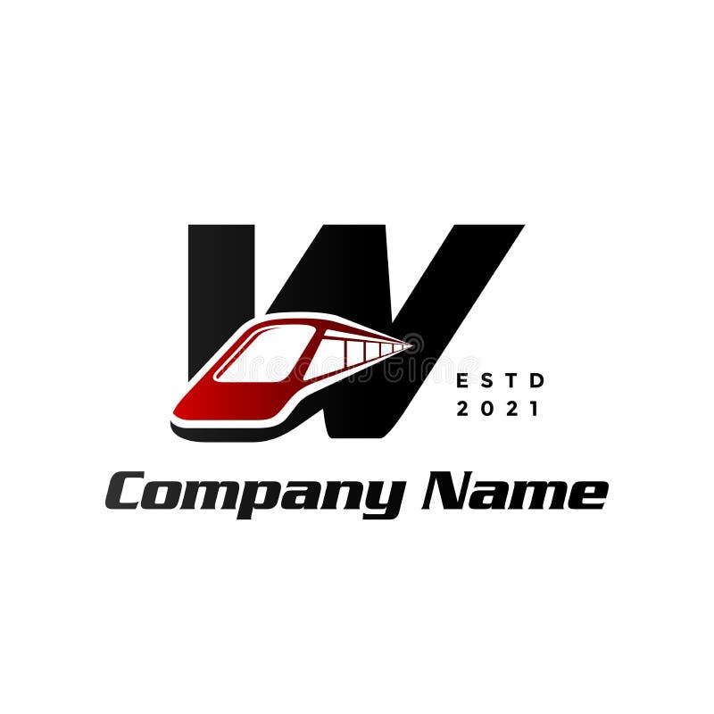 Modern and Stylish Initial W Train Stock Vector - Illustration of ...