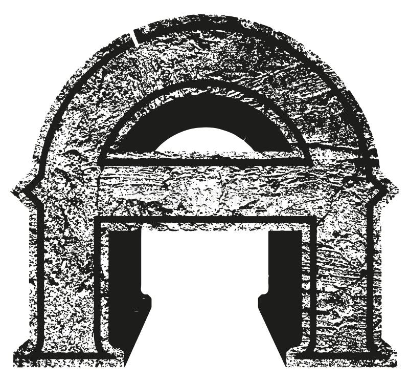 Concrete Arc Letter.Art Font. Stock Vector - Illustration of white ...