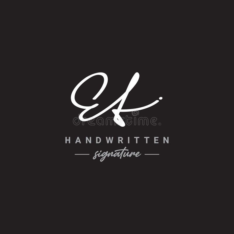 Handwritten Signature Logo for Initial Letter ET Stock Vector ...