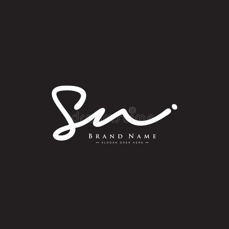 Handwritten Signature Logo for Initial Letter SU, SV and SN Stock ...
