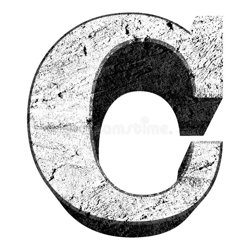 Concrete Vector Font.Uppercase Letter. Stock Illustration ...