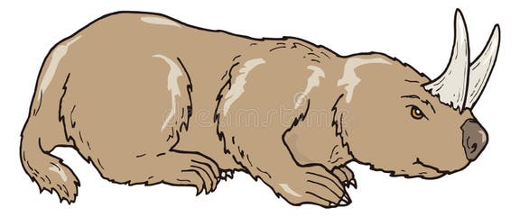 Horned Gopher Epigaulus Dinosaur Ancient Vector Illustration ...