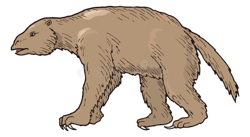 Megatherium Dinosaur Ancient Vector Illustration Transparent Background ...