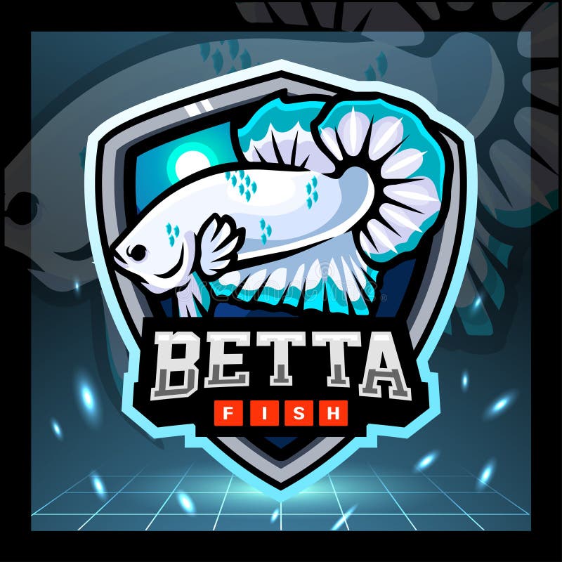 Betta Plakat Logo Vector Design Stock Vector - Illustration of blue ...