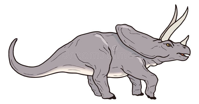 Torosaurus Dinosaur Ancient Vector Illustration Transparent Background ...