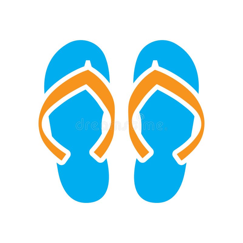 Sandals Icon Logo Design Template Stock Vector - Illustration of ...