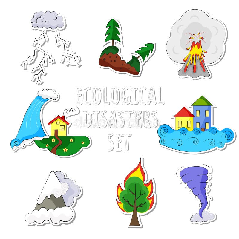 Climate Change Ecological Disaster Stock Vector - Illustration of ...