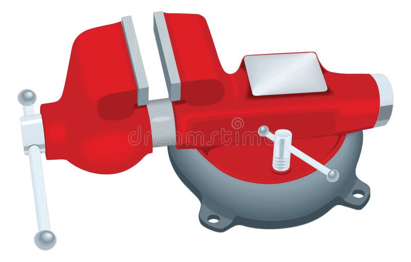 Vice Bench Clamp Tool Vector Illustration Transparent Background Stock ...