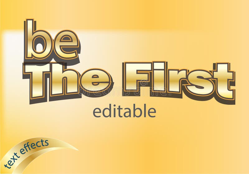 The word BE the FIRST. stock vector. Illustration of card - 223747617