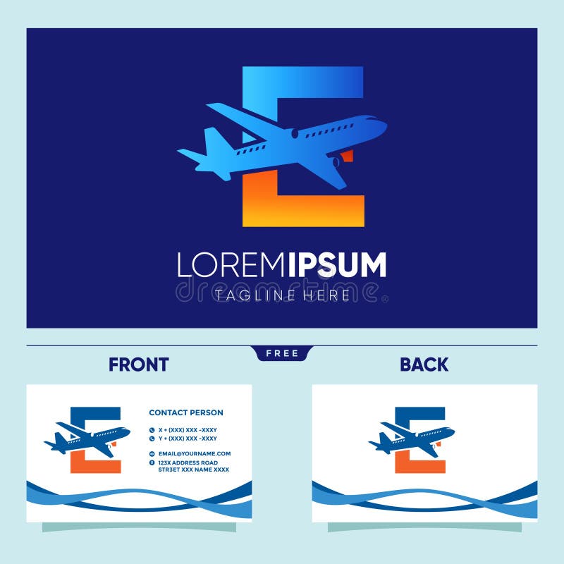 Letter E Plane Logo Design Vector Graphic Icon Stock Vector ...