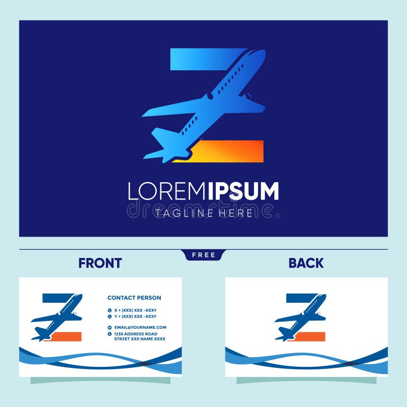 Letter Z Plane Logo Design Vector Graphic Icon Stock Vector ...