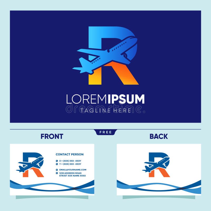 Letter R Plane Logo Design Vector Graphic Icon Stock Vector ...