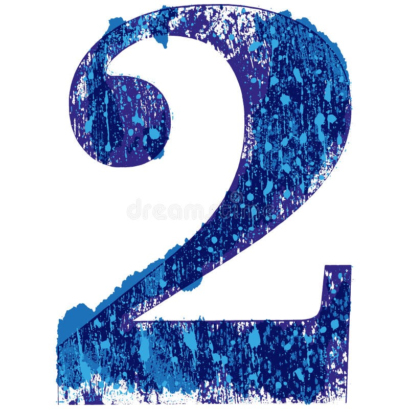 Grunge Stamped Numbers.High Detailed Vector Offset Font. Stock Vector ...