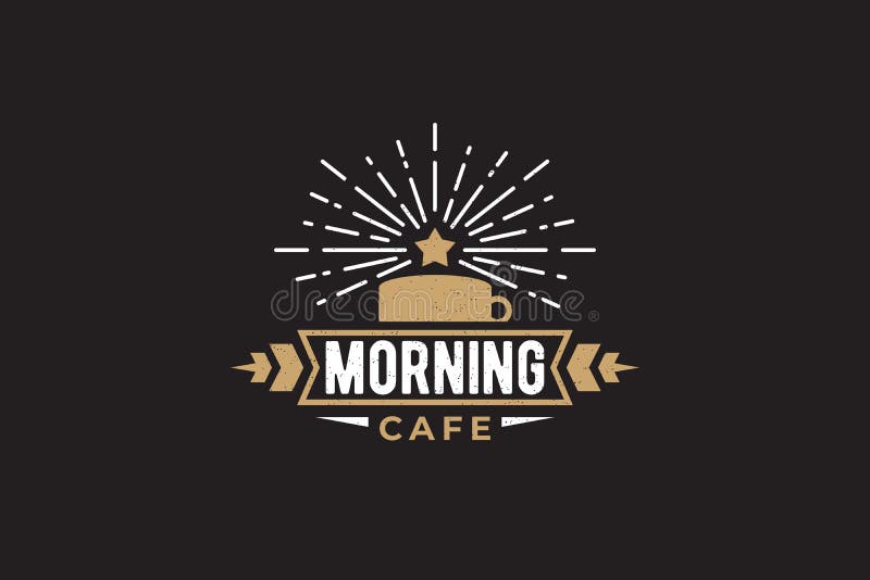 Morning Cafe Logo Vector Graphics 7 Stock Vector - Illustration of ...