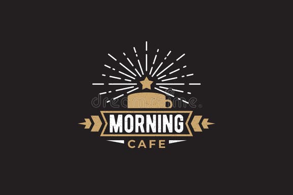 Morning Cafe Logo Vector Graphics 7 Stock Vector - Illustration of ...