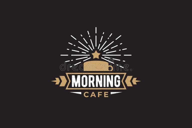 Morning Cafe Logo Vector Graphics 7 Stock Vector - Illustration of ...