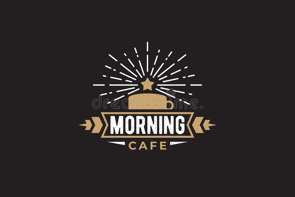 Morning Cafe Logo Vector Graphics 7 Stock Vector - Illustration of ...