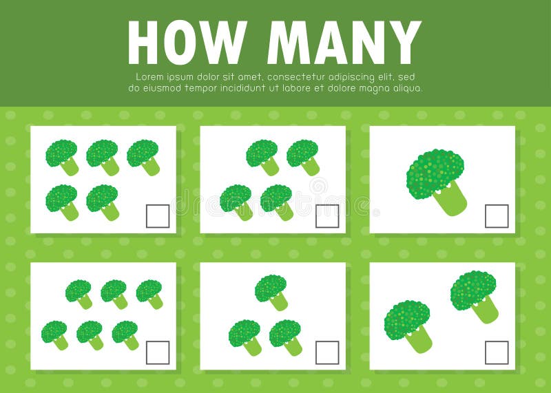 How Many are they Game. Counting Game for Preschool Children ...