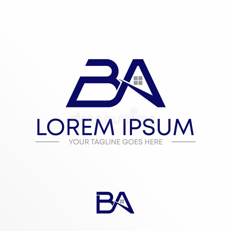 Letter BA Free Logo Vector Stock. Window Abstract Design Concept. Stock ...