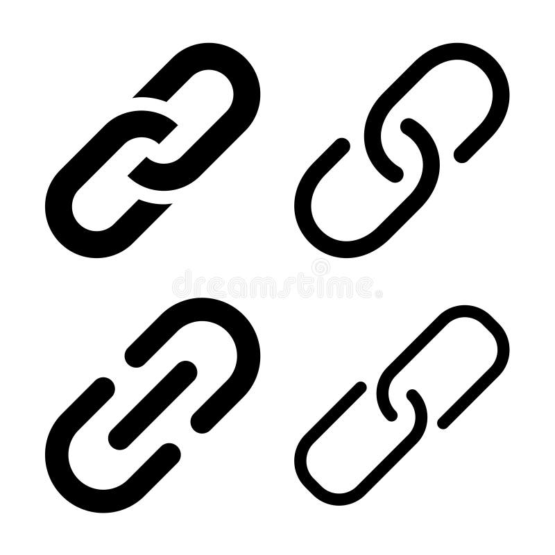 Link Icon Vector Png Isolated on White Background Stock Vector ...