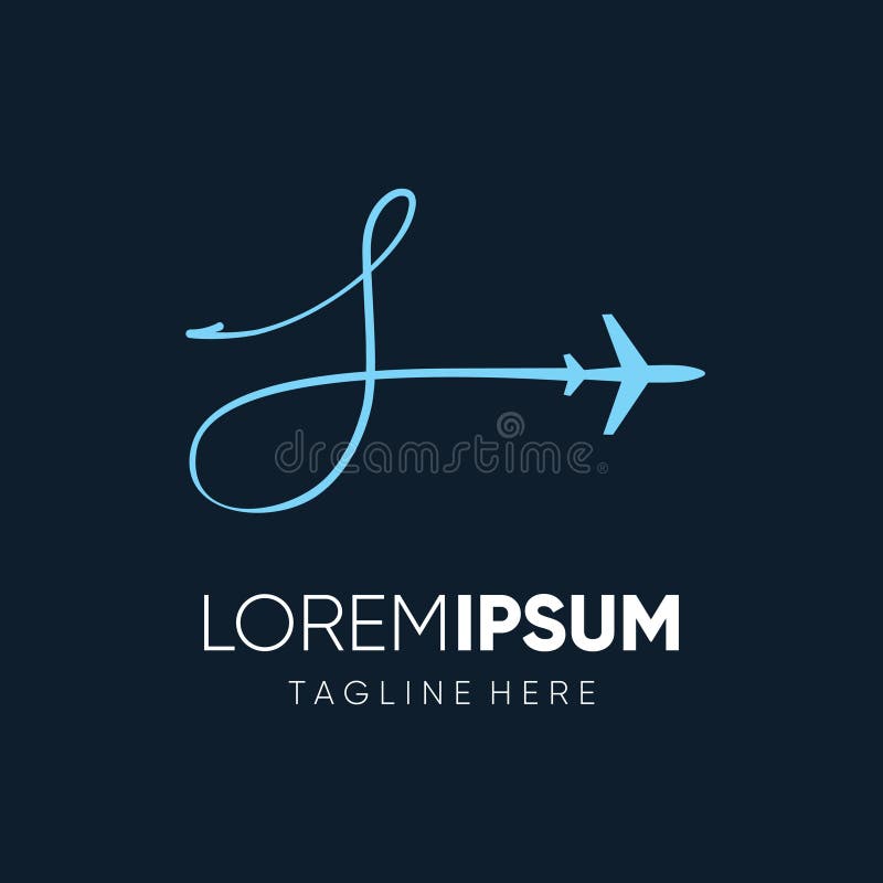 Letter S Initial Jet Plane Logo Design Vector Icon Emblem Illustration ...