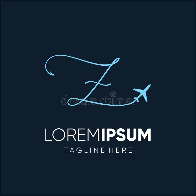 Letter Handwriten V Initial Jet Plane Logo Design Vector Icon Emblem ...