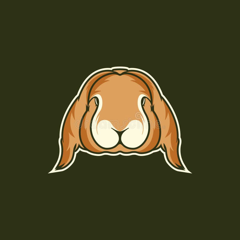 Rabbit Head Mascot Vector Illustration Easy To Edit Stock Vector ...