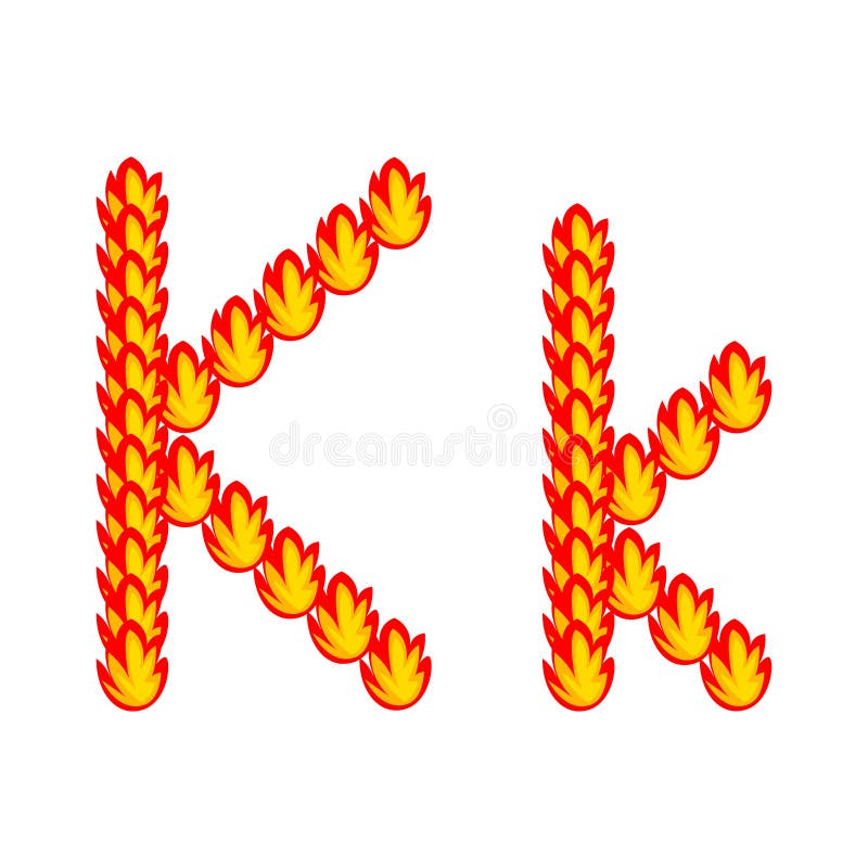 K Fire Letter Stock Illustrations – 217 K Fire Letter Stock ...