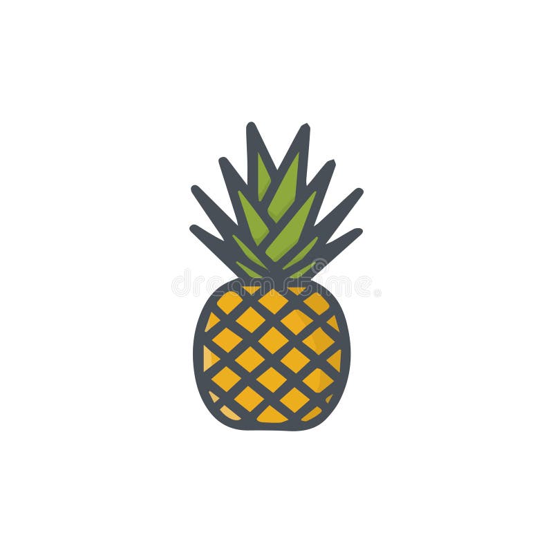 Ananas Inapplicable Design Fruit Illustration Art Green Food. Stock ...