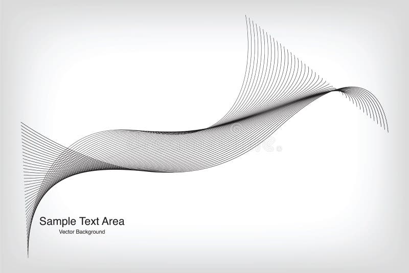 Abstract Modern Line, Wave Designed on Black Background with Sample ...