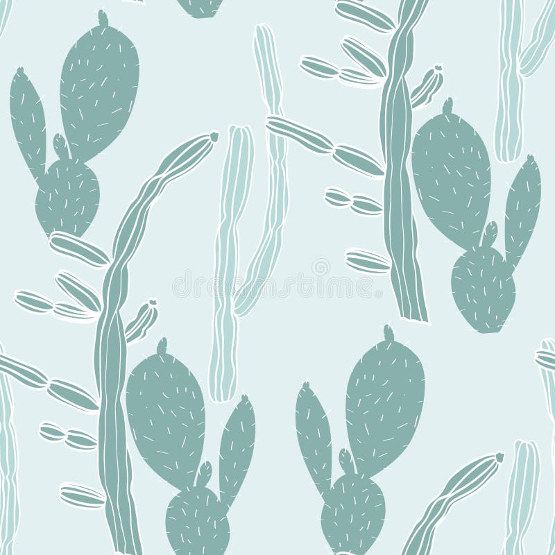 Cute Floral Pattern of Abstract Plant. Seamless Texture. Colored Cute ...