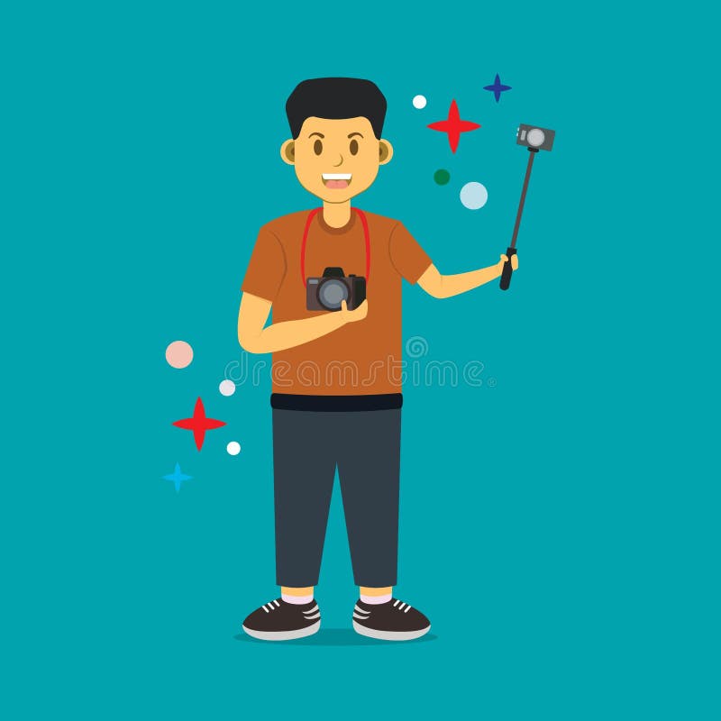 Illustration Vector Graphic of Cartoon Character Photographer or ...