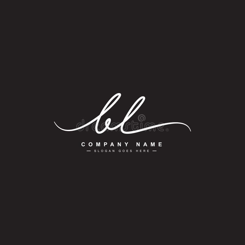 Initial Letter BL Logo - Handwritten Signature Logo for Alphabet B and ...