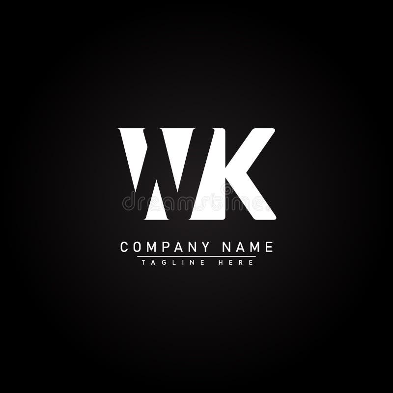 Initial Letter WK Logo - Minimal Business Logo Stock Vector ...